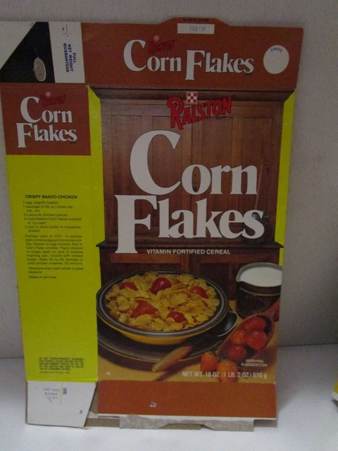 VINTAGE RALSTON CORN Flakes 1987 Cereal Box Empty ~USED~ £44.71 ...