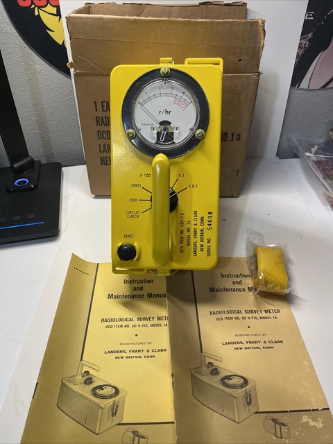 VINTAGE IN BOX Radiological Survey Meter Geiger Counter Model CD V-715 ...