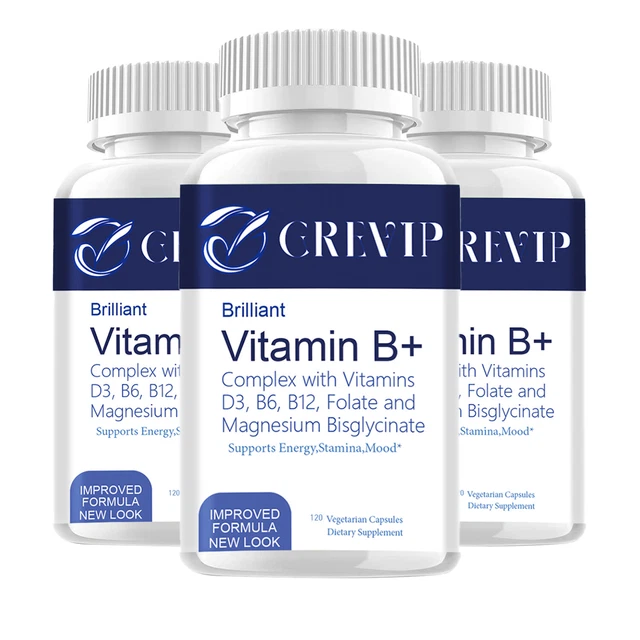 BRILLIANT VITAMIN B+ - Vitamins D3, B6, B12, Folate, Magnesium ...