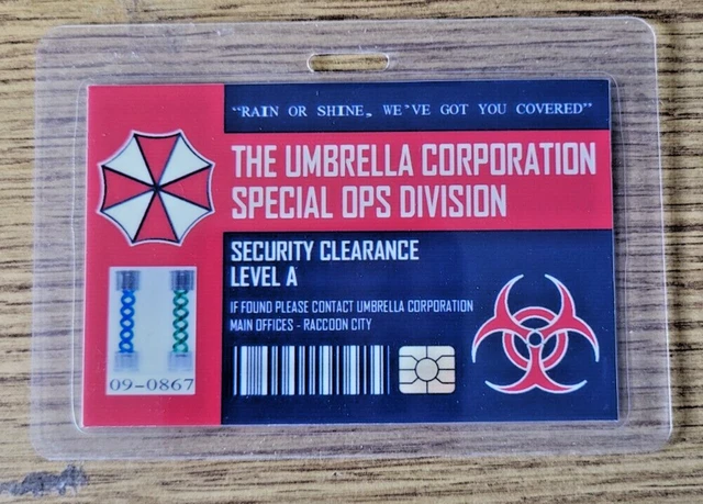 RESIDENT EVIL ID Badge-Umbrella Corporation Special Ops Division ...