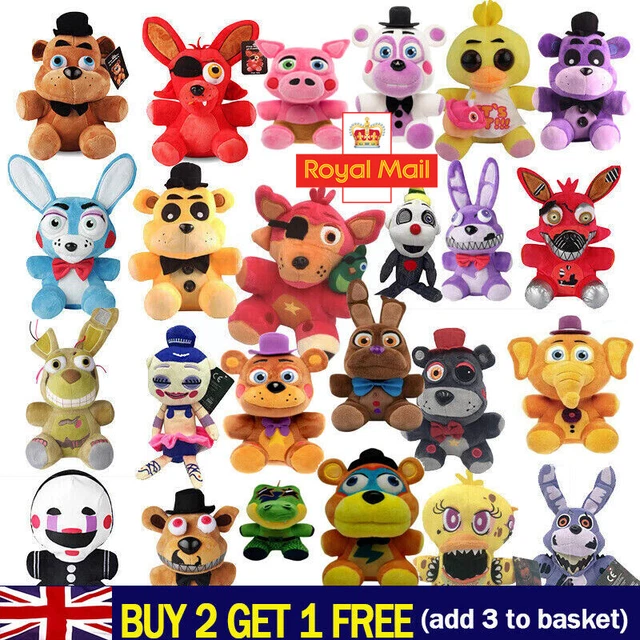 UK FNAF FIVE Nights At Freddy’s Sanshee BONNIE Freddy Foxy Plush Toy 7 ...