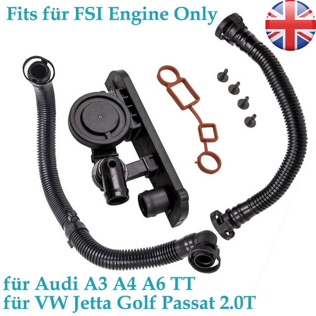 PCV CRANKCASE VENT Valve Hose for Audi A3 8P1 8PA A4 B7 A6 C6 TT VW JETTA Golf £23.99 - PicClick UK