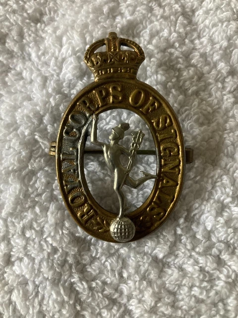 WW1/WW2 ROYAL CORPS Of Signals Original British Army Cap Badge See ...