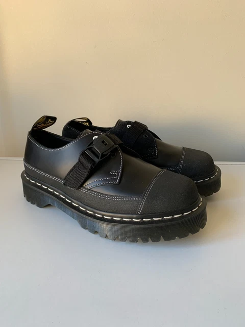 DR MARTENS 1461 TECH 3 Eye Shoe SIZE UK 6 (8 Female) DOCS BLACK Made in ...