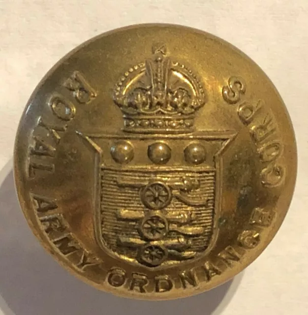 WW2 RAOC ROYAL Army Ordnance corps Officers Button 25 mm Gilt Gaunt £7. ...