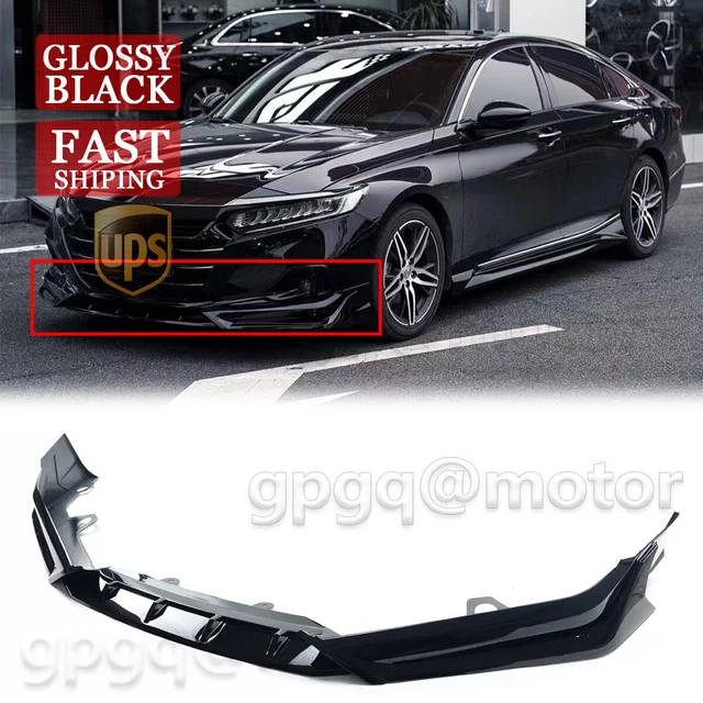 FOR HONDA ACCORD 2021-2022 ACR Gloss Black Front Bumper Lip Splitter Spoiler Kit $178.85 ...