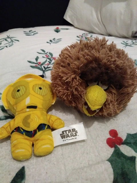 OFFICIAL ANGRY BIRDS Star Wars Plush 3.5" Tall & C3 P0 Plush Keyring 5. ...