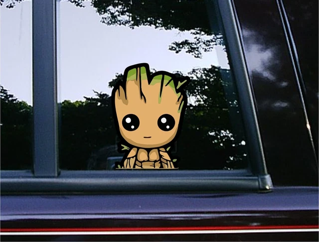 BABY GROOT PEEKER Peeking Window Vinyl Car Decals Guardian Galaxy ...