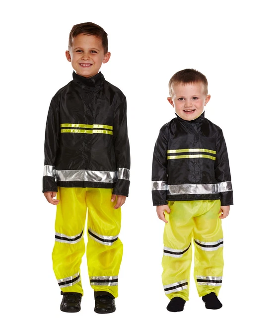 FIRE FIGHTER FIREMAN Sam Dressing Up Costume Fancy Dress Boys Toddler ...