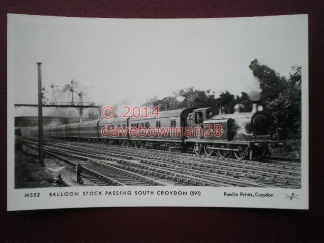 POSTCARD RP SOUTHERN Ex Lb & Scr Loco A12 Class No 591 At South Croydon ...