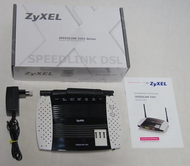 ZYXEL SPEEDLINK 5501 WLAN Router mit Modem (40283827) VDSL2 IAD EUR 10 ...