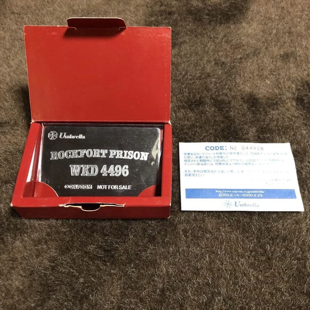 BIOHAZARD CODE VERONICA Metal ID Card Resident Evil Limited 2000 CAPCOM ...