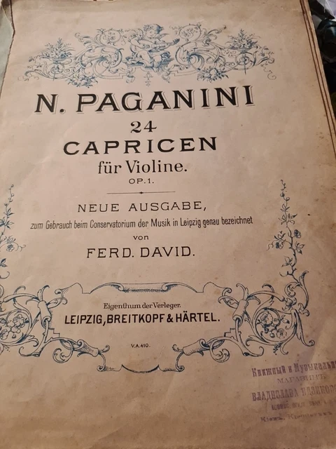 PARTITION ANCIENNE N PAGANINI 24 CAPRICEN fur VIOLINE EUR 20,00 - PicClick FR