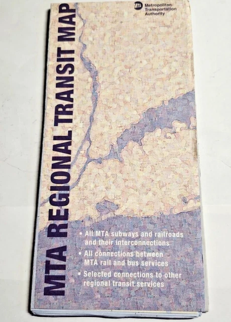 RARE VINTAGE MTA Regional Transit Guide Map NYC New York City LIRR ...