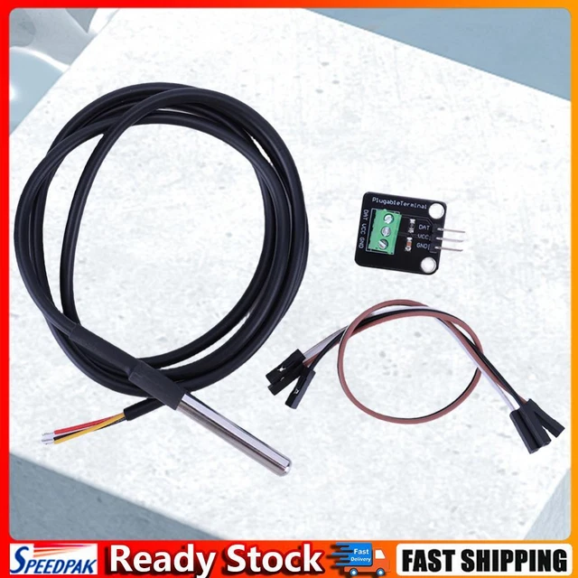 UK DS18B20 TEMPERATURE Sensor Modules Plugable Terminal Adapter Useful ...
