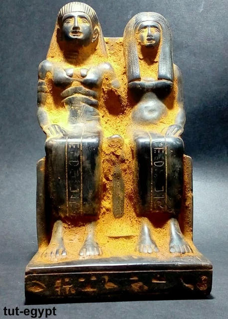 RARE ANCIENT EGYPTIAN EGYPT ANTIQUES STATUE Akhenaten and Nefertiti ...