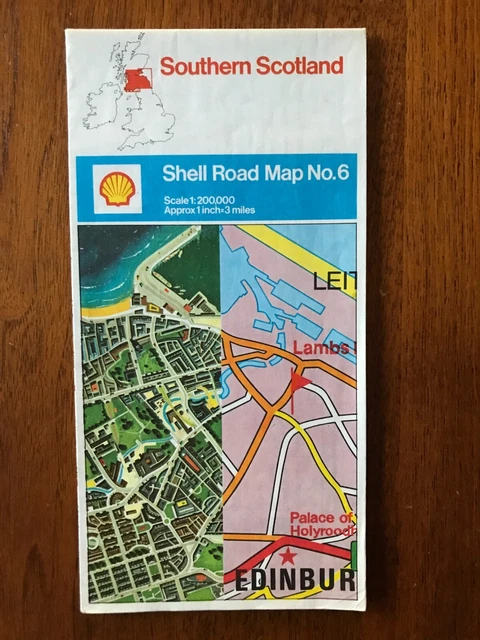 1974 SHELL OIL Company road map of Southern Scotland £4.04 - PicClick UK