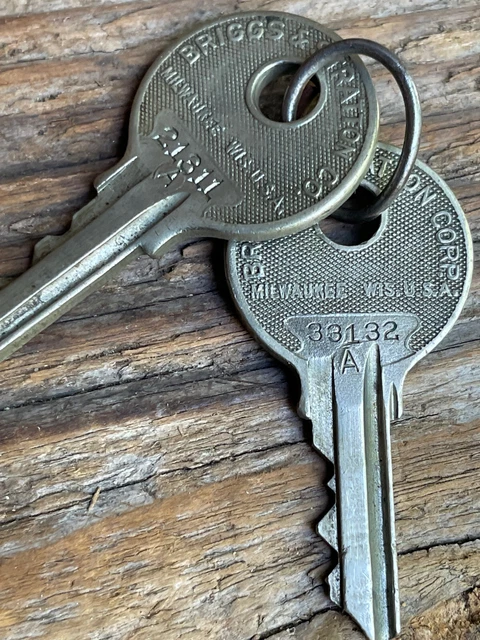 VINTAGE OLD PAIR Original Ford Model A Basco Briggs Stratton USA Keys ...