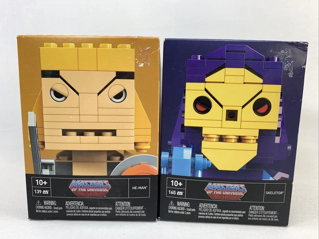 HE-MAN SKELETOR KUBROS Buildable Figures Set Brick Built MOTU SEALED ...