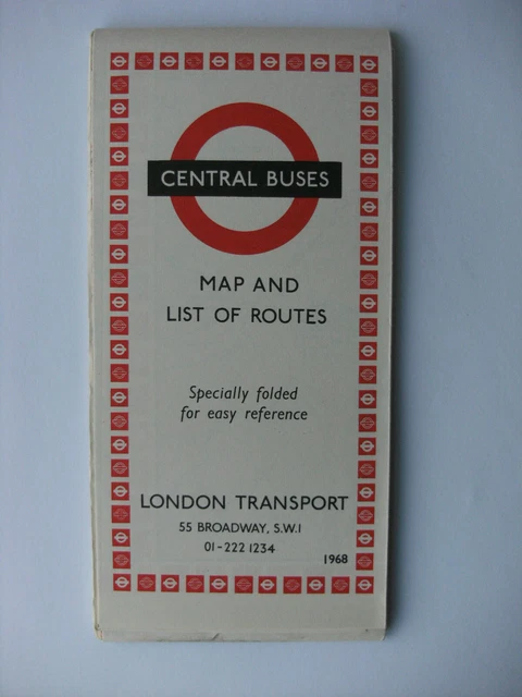 1968 LONDON TRANSPORT Central Buses Route Map No 1 (Shop Ref LC6) EUR 5 ...