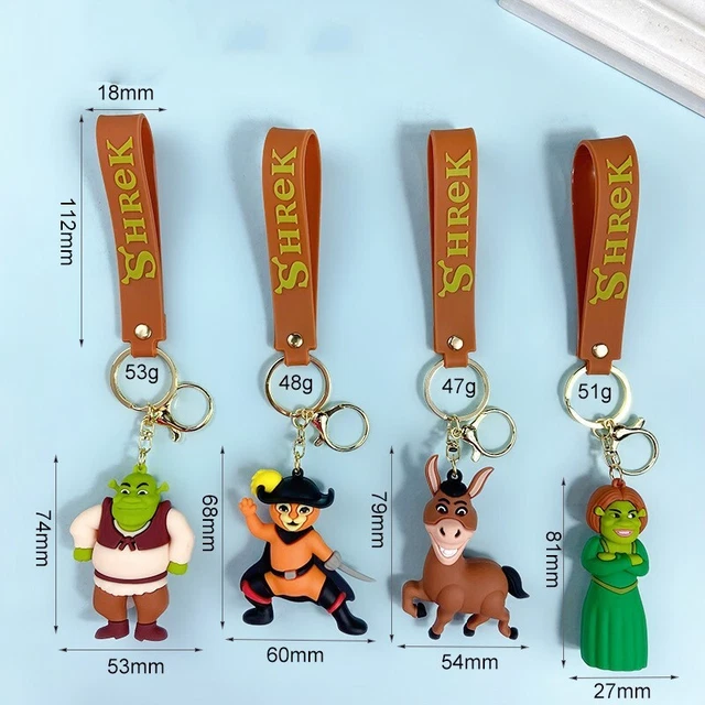 HOT SHREK DREAMWORKS Movie Figure PVC Keychain Princess Fiona Donkey ...