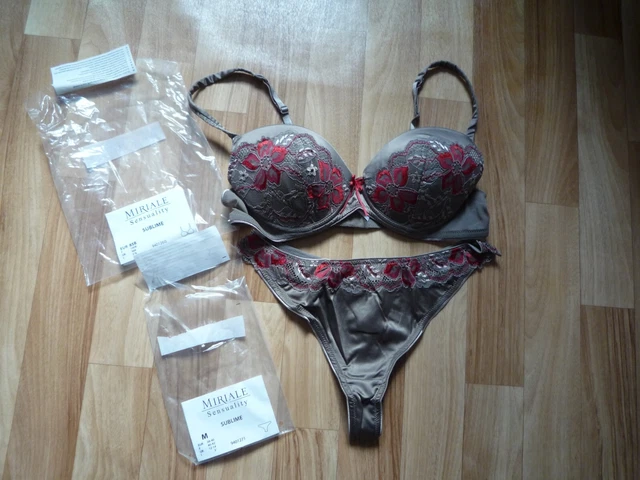 BH-SET &SUBLIME& VON Miriale Sensuality in braun-rot, Größe 85B/M(38-40 ...