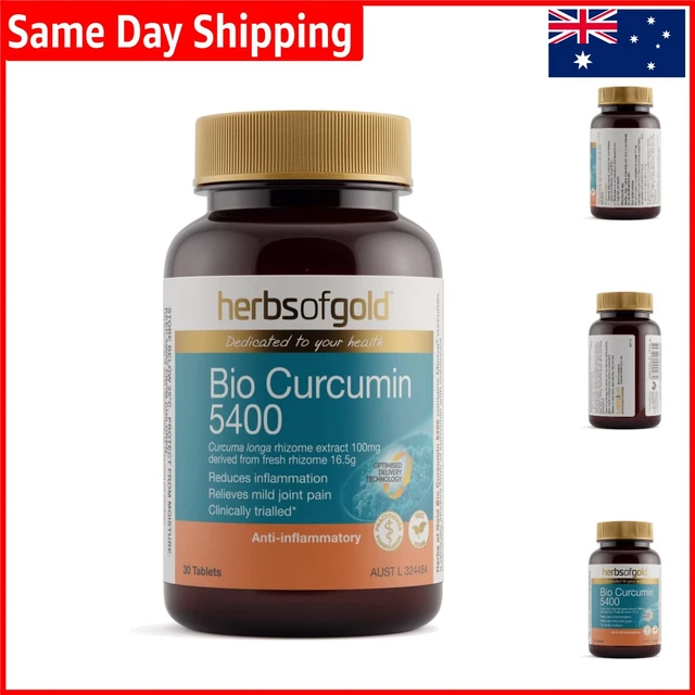 CURCUMIN 5400: 30 Soy-Free Tablets for Inflammation Relief & Joint ...