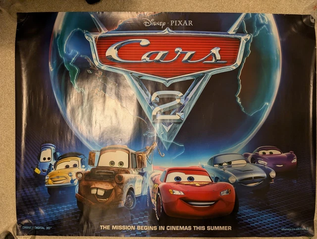 DISNEY PIXAR CARS 2 UK Cinema Quad Poster £5.00 - PicClick UK