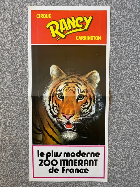 VINTAGE ORIGINAL 1982 French circus poster - Cirque Rancy Carrington £ ...