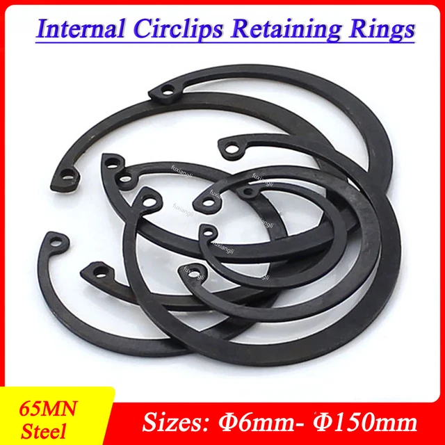INTERNAL CIRCLIPS RETAINING Rings for Bores Sizes: 6mm-150mm 65MN Steel ...