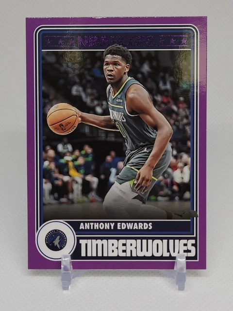 ANTHONY EDWARDS #286 violet 2023 Panini NBA Hoops MN Timberwolves ...