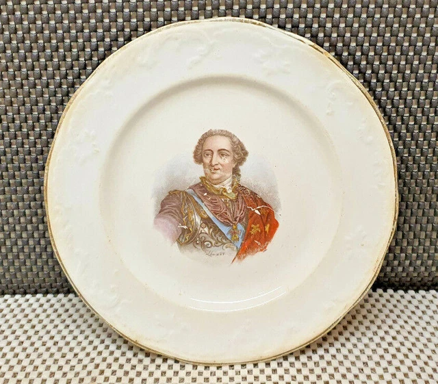 PIATTO COLLEZIONE RITRATTO Louis XV Contorno Oro saint amand Hamage EUR ...