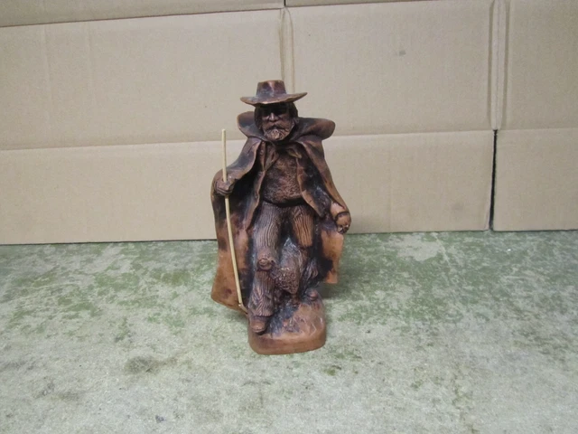 SANTON STATUE BERGERE Et Mouton En Terre Cuite Signee Francis Lascour ...