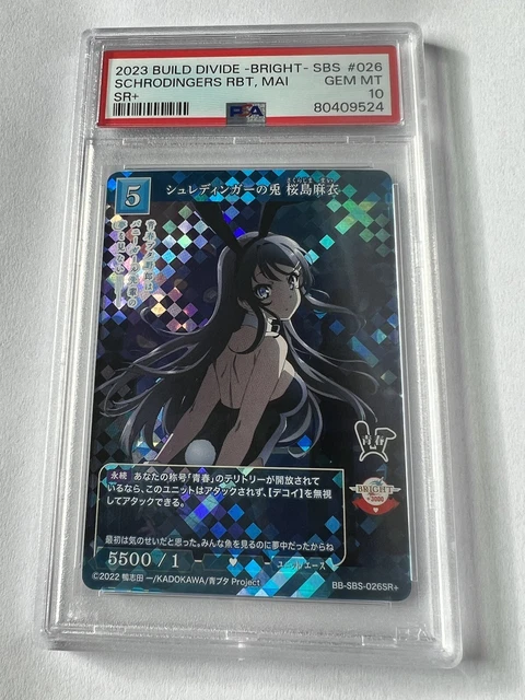 BUILD DIVIDE BUNNY Girl Senpai Mai Sakurajima SR + PSA 10 JAPONAIS EUR ...