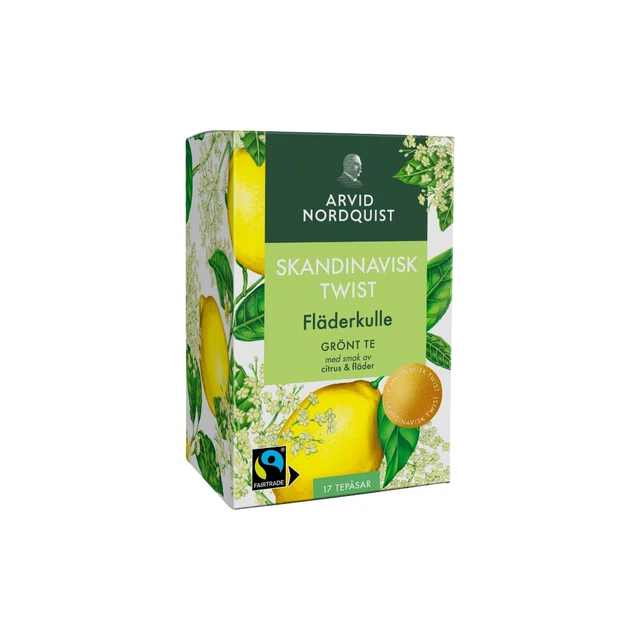 6X ARVID NORDQUIST Green Tea Fläderkulle 17 Bags Elderflower Citrus ...
