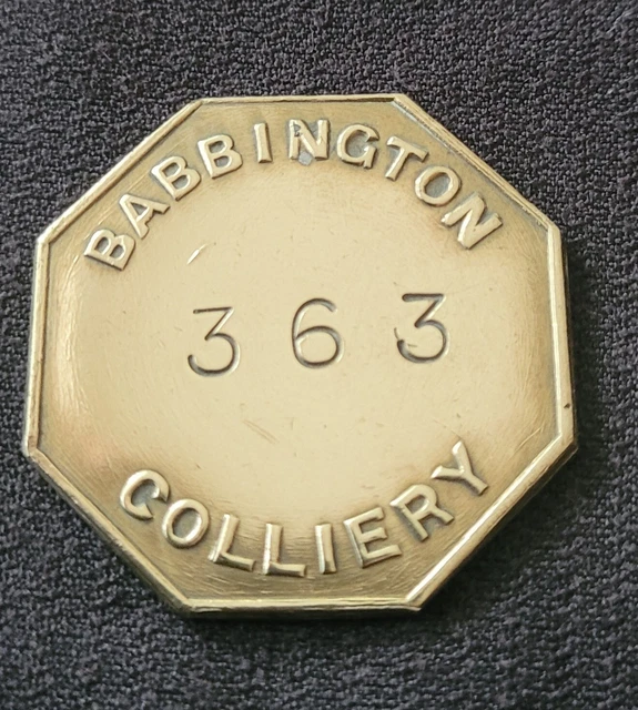 PRE-1947 BABBINGTON COLLIERY Pit Check Miners Lamp Tally 35mm £5.99 ...