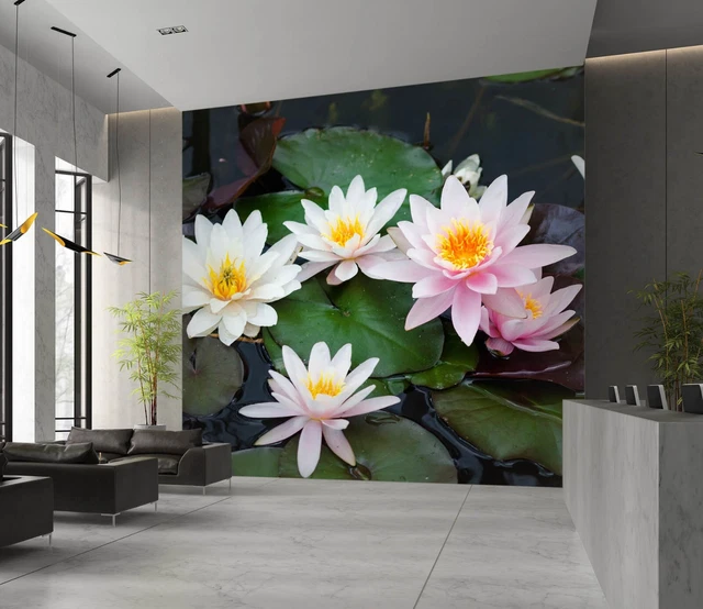 3D WHITE LOTUS E518 Wallpaper Mural Paper Wall Print Indoor Murals CA ...