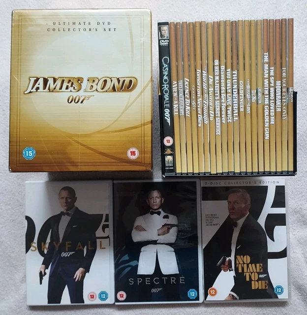 JAMES BOND COMPLETE DVD ULTIMATE Collection BoxSet 25 FILMS NO TIME TO ...