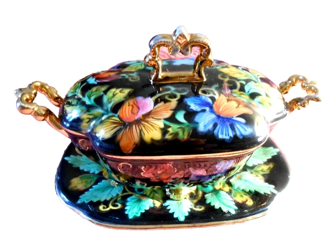 BEQUET QUAREGNON SOUPIÈRE céramique sur son dormant assorti 1960 dlg ...