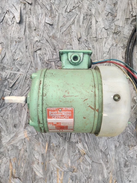 BROOK CROMPTON PARKINSON Gryphon 3 phase electric motor 370w 2850rpm £ ...