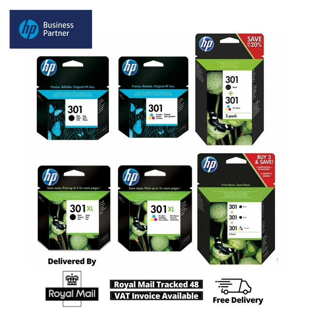 GENUINE HP 301 / 301XL Black / Colour Ink Cartridges For ENVY 4500 ... GENUINE HP 301 / 301XL Black / Colour Ink Cartridges For ENVY 4500 ...