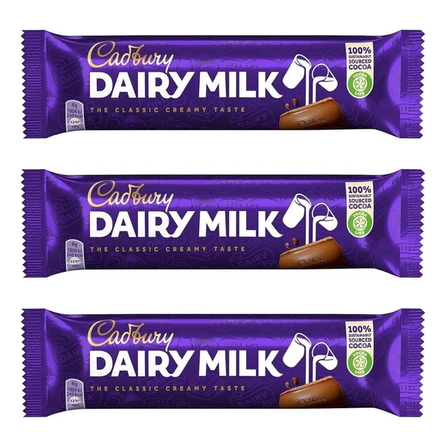 CADBURYS DAIRY MILK Chocolate Standard 45g Bars Dated 03/09/25 £6.99 ...