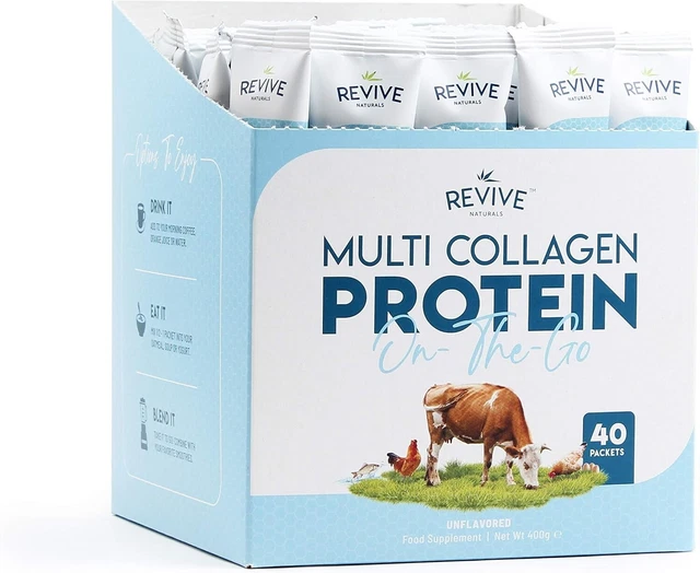 REVIVE MULTI COLLAGEN Protein Powder Packets 40 Packets *Packaging ...