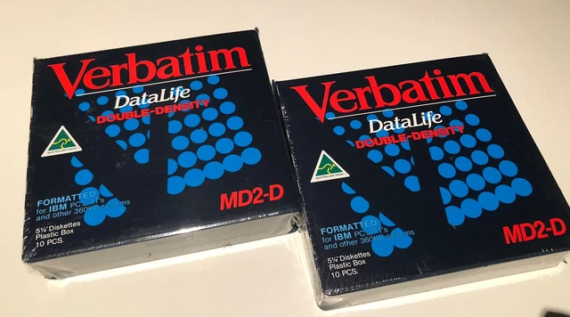 VINTAGE VERBATIM 5-1/4” Floppy Disks NOS 5.25” BOXES Hard Cases 2s2d ...