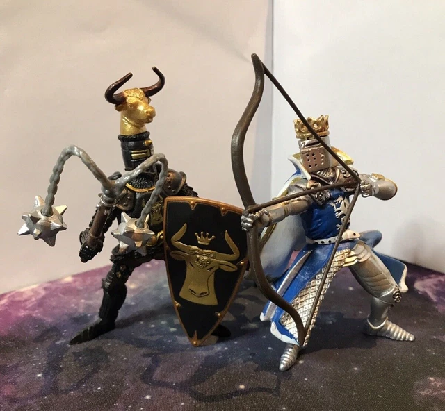 PAPO FANTASY WORLD Weapon Master Bull & Dragon King Archer "4" Figure ...