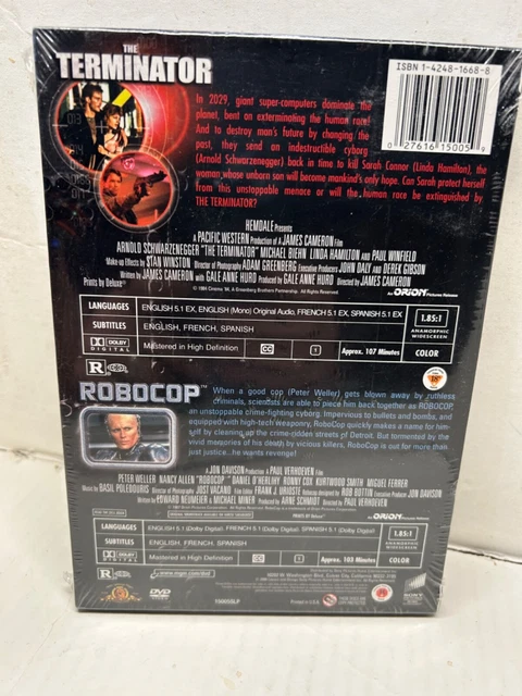 ROBOCOP AND THE Terminator Double Feature (DVD, 2006, 2-Disc Set) NEW ...