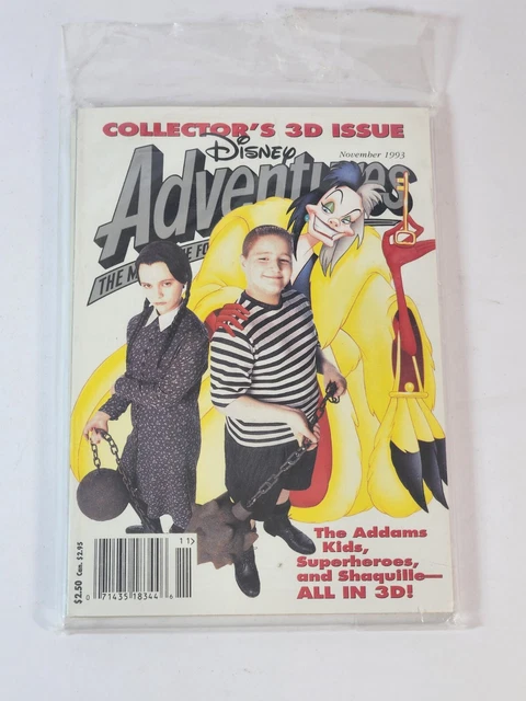 DISNEY ADVENTURES MAGAZINE Addams Family November 1993 Vol 4, No 1 £13. ...
