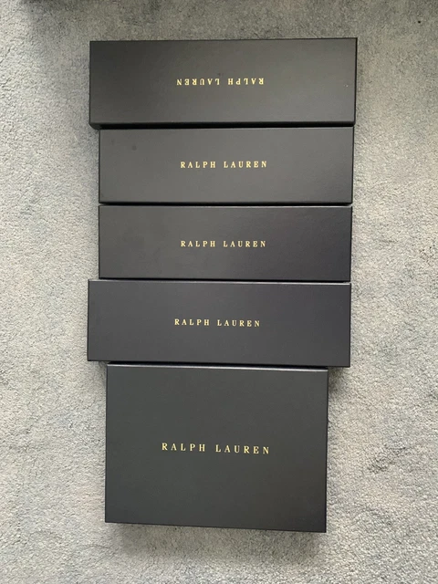 DESIGNER RALPH LAUREN 2x Gift Box And 5 Elastics, 4x Tie Boxes- Empty ...