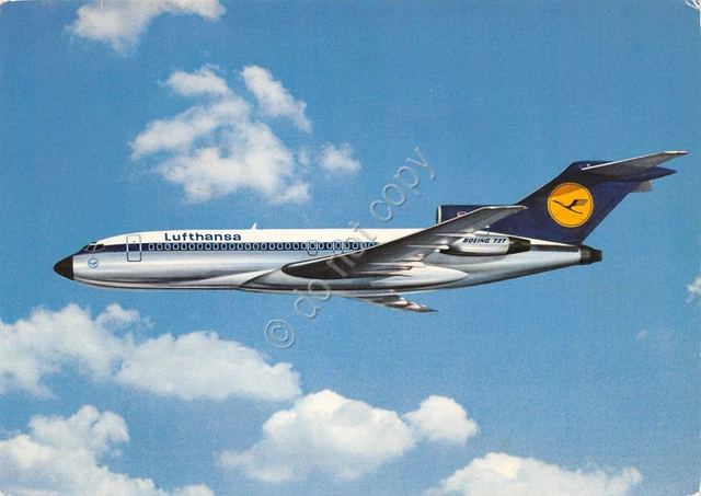 CARTOLINA AEREO LUFTHANSA Boeing 727 Europa Jet EUR 5,99 - PicClick IT