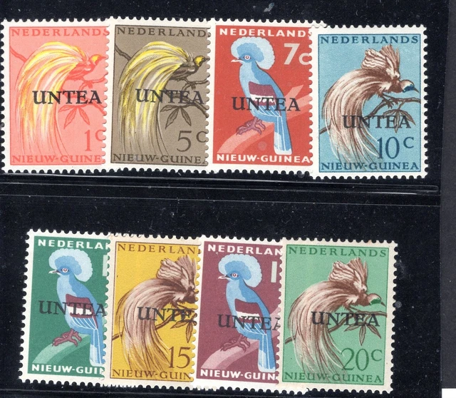 DUTCH NEW GUINEA Ovpt Untea. Birds. Mnh 8 Stamps. $71.00 - PicClick AU